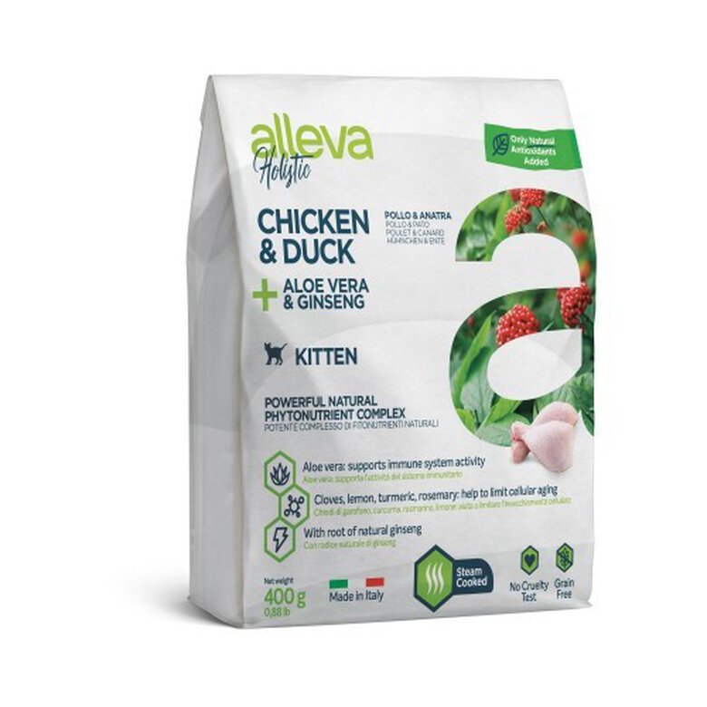 Pienso Alleva Holistic Kitten para gatitos sabor Pato y Pollo | Tiendanimal
