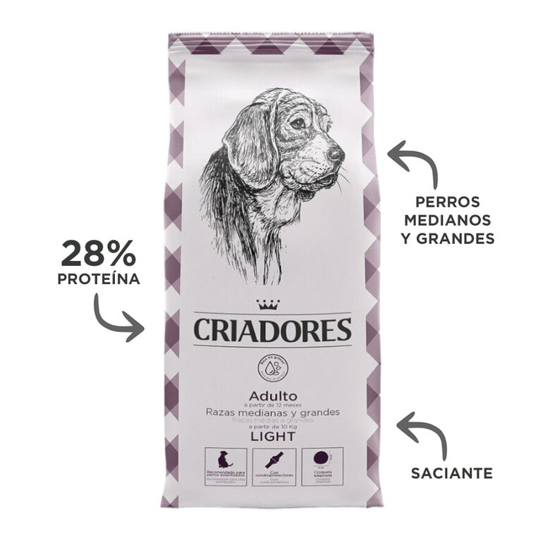 Criadores Adulto Light pienso para perros de raza grande y mediana | Tiendanimal