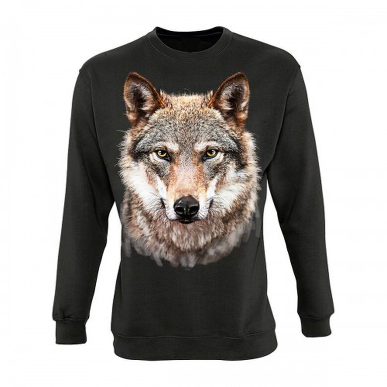 Sudadera Lobo color Gris | Tiendanimal