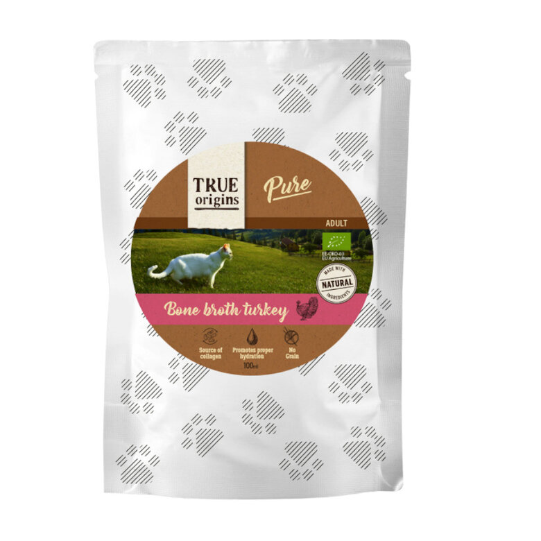 True Origins Pure Caldo de Huesos de Pavo sobre para gatos | Tiendanimal