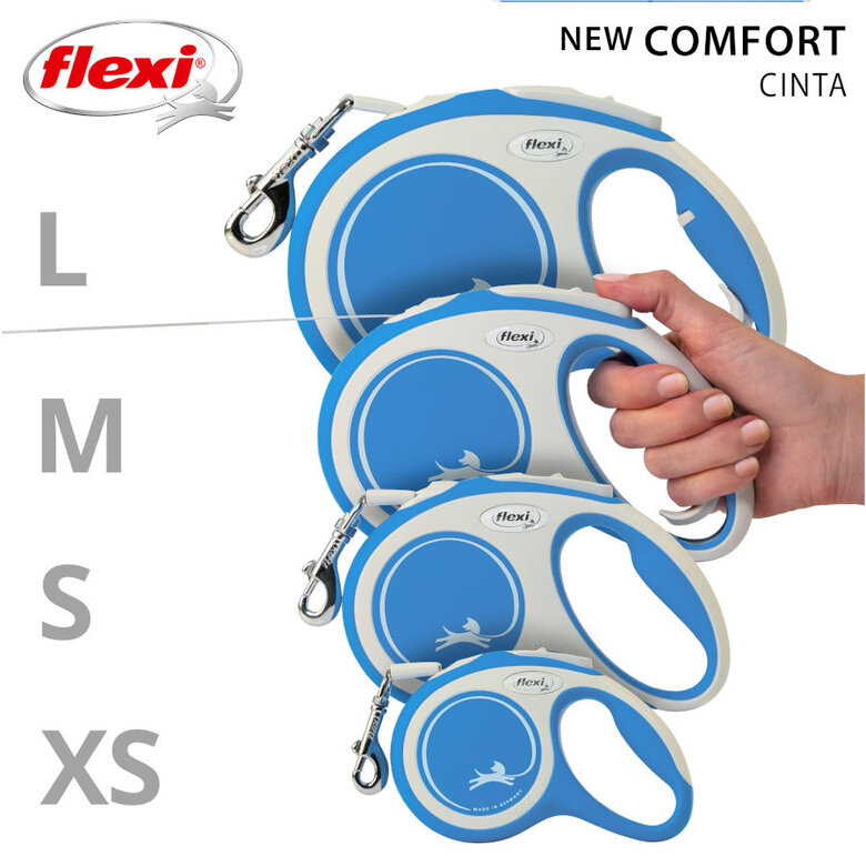 Flexi New Comfort Correa Extensible Azul Oscuro para perros | Tiendanimal
