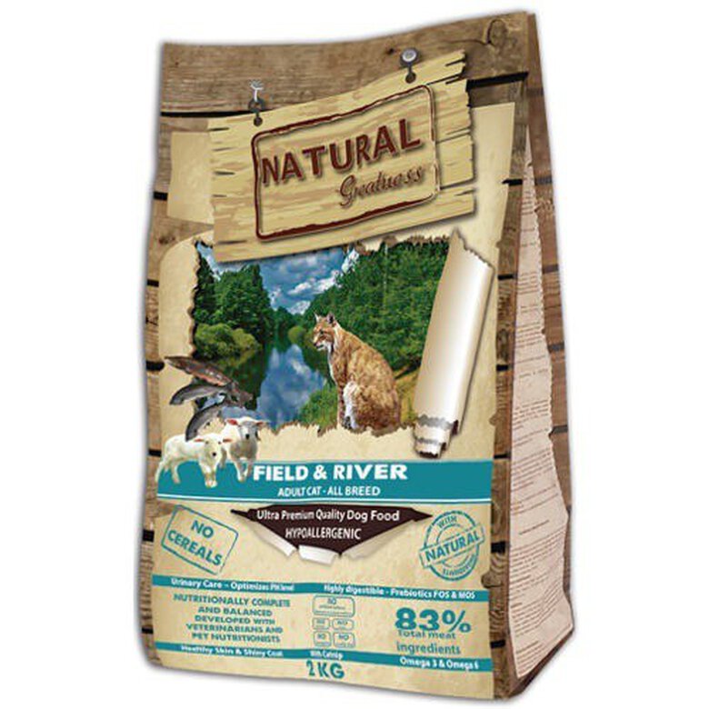 Pienso Natural Greatness Field & River para gatos sabor Cordero y ...