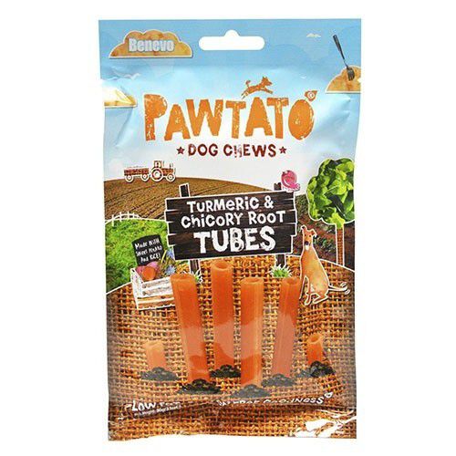 Snacks veganos Tubos para perros sabor Cúrcuma