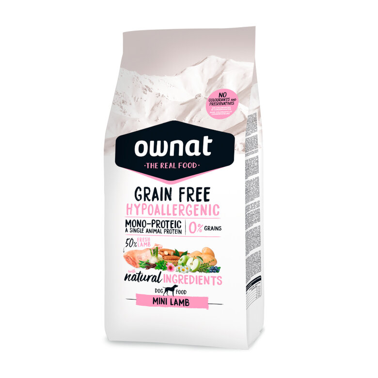 Ownat Grain Free Hipoalergénico Mini Cordero pienso para perros | Tiendanimal
