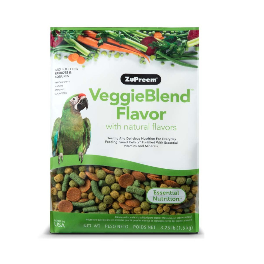 ZuPreem VeggieBlend Comida en forma de pellets para loros y conuros